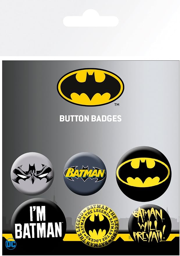 DC Comics Batman Comics, Paquete de Insignias, Metal, Multicolor, 14 x ...