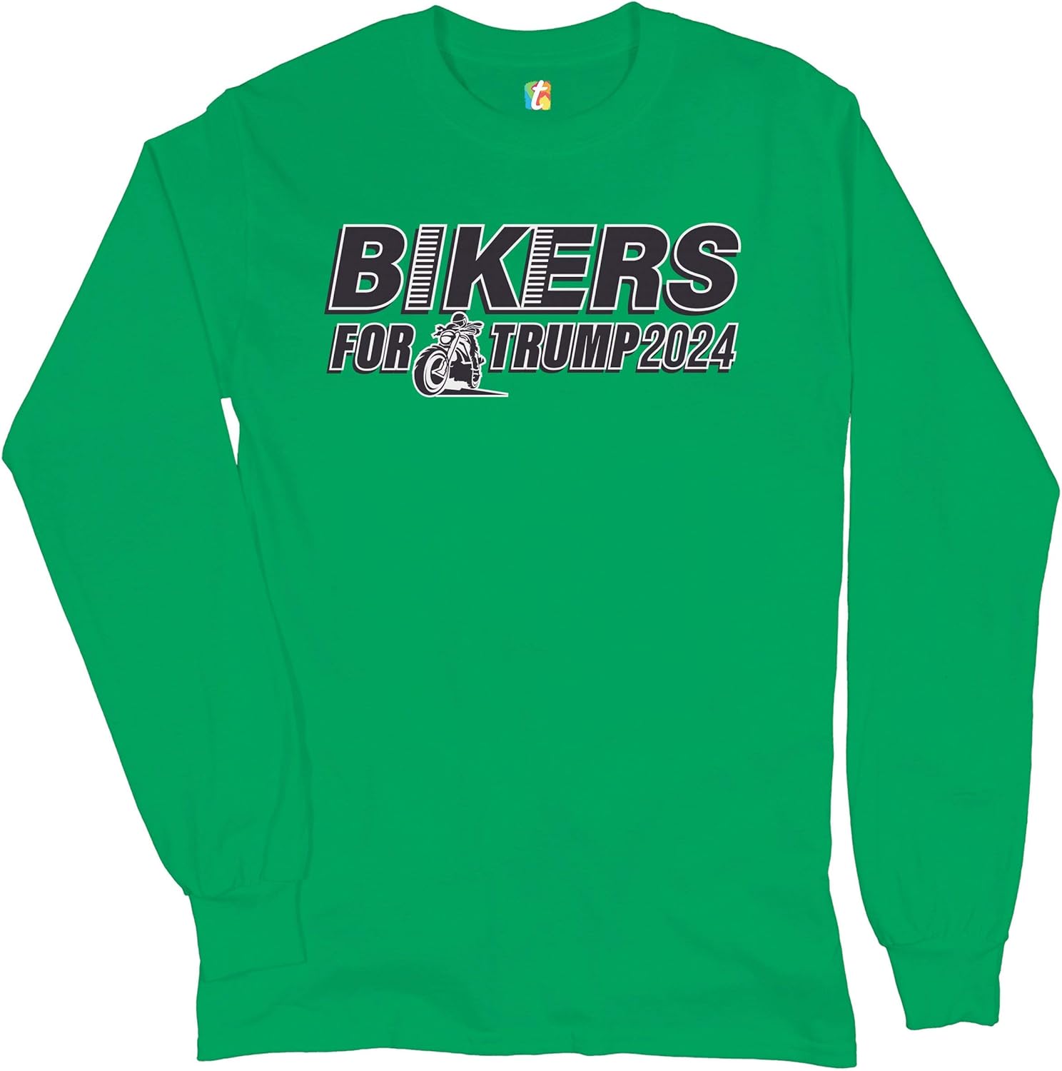 Bikers for Trump 2024 Long Sleeve T-Shirt Donald Trump Motorcycle Rally ...