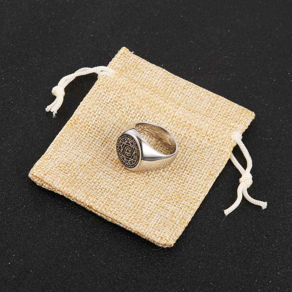 Mua HZMAN Talisman Seal Solomon Six-Pointed Star 12 Constellation Rings ...