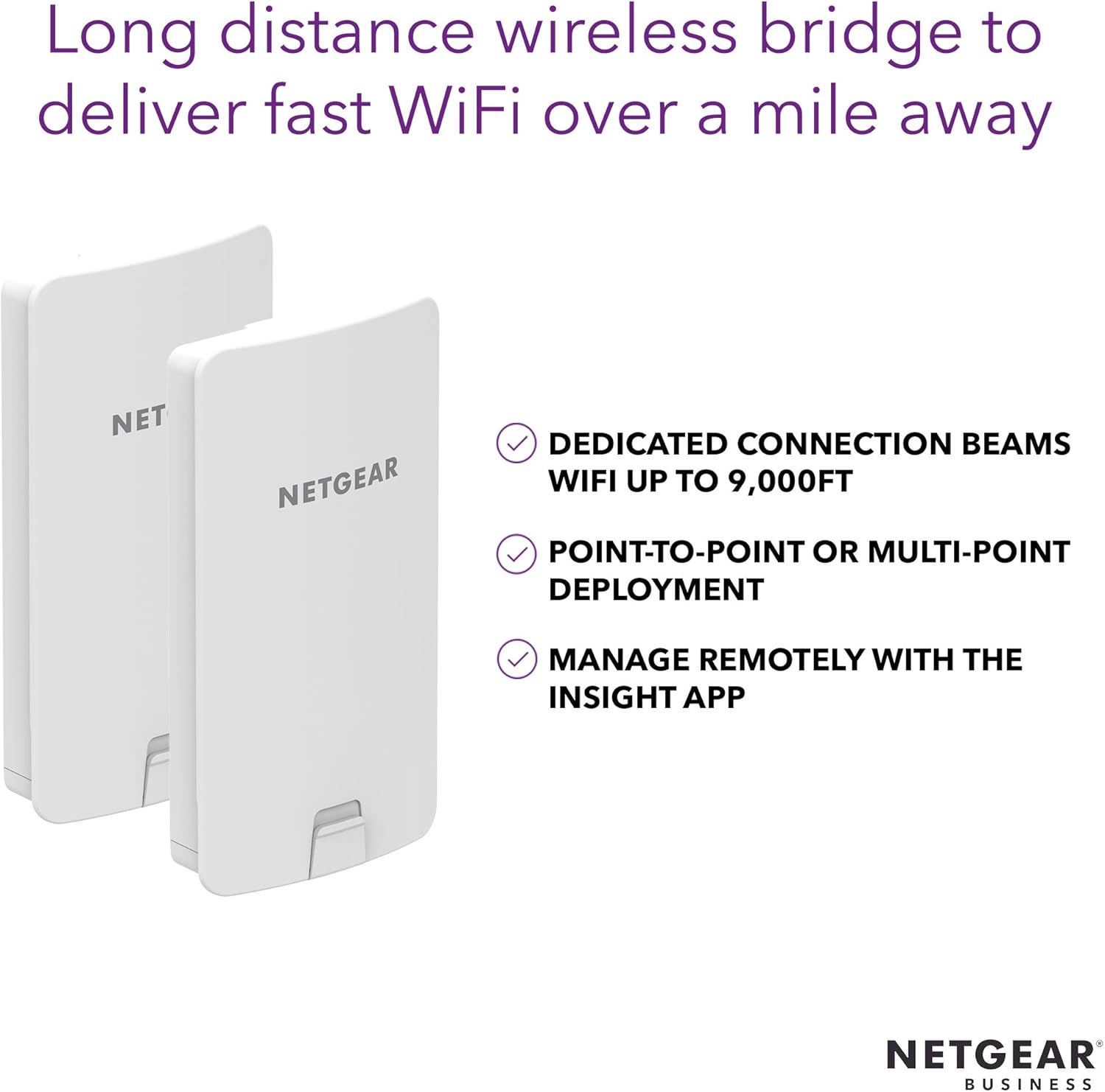 NETGEAR Wireless AirBridge Kit WBC502B2 for Long Range Multi-Point or ...
