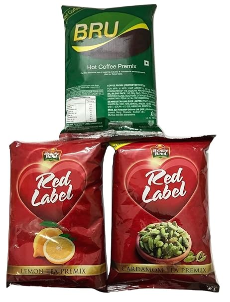 Lipton Vending Variety Bru Instant Coffee, Red Label Cardamom and Lemon ...