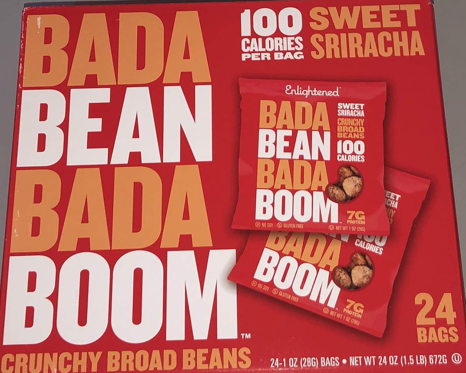 Amazon.com : Enlightened Bada Bean Bada Boom Crunchy Broad Beans 1oz ...