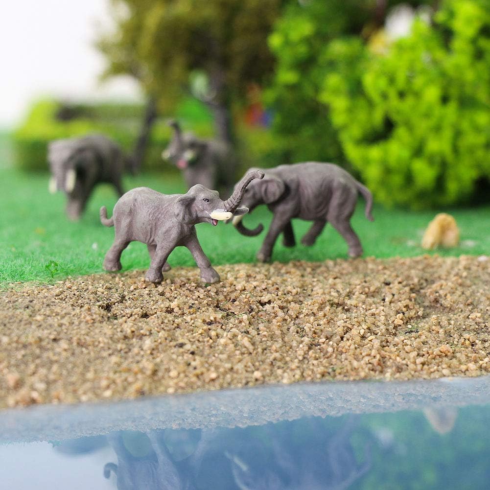 Evemodel10pcs 1:150 Well Painted Elephant Model N Scale Elephant ...