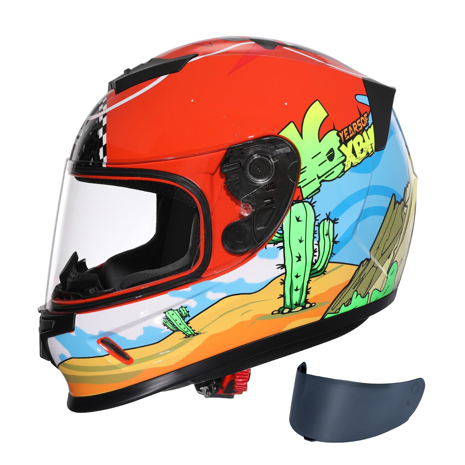 TRIANGLE Kids Motorcycle Helmets Youth Full Face Helmet Lightweight ...