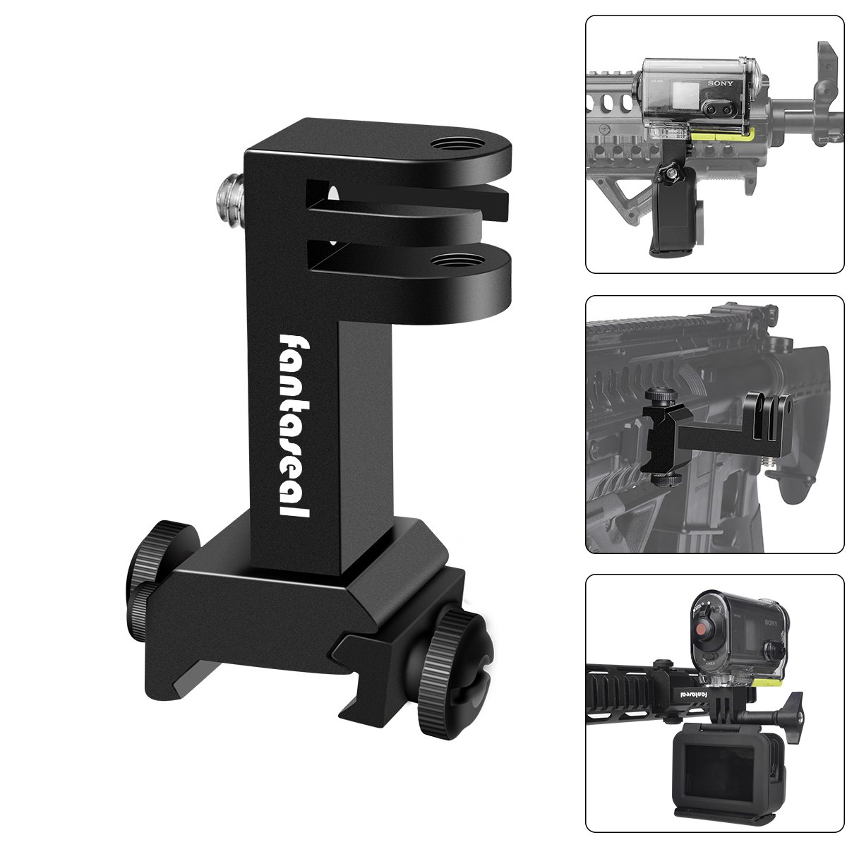 2in1 Action Camera Gun Mount, Picatinny Rail Adapter: Amazon.co.uk ...