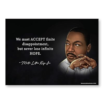 Buy Martin Luther king Poster 13x18 Non Laminated MLK Posters Black ...
