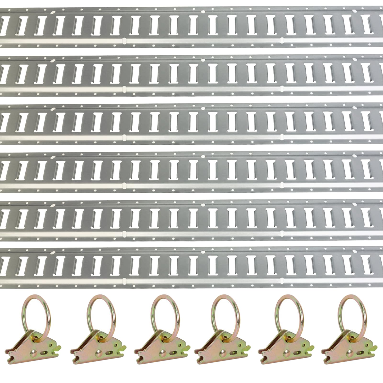 Trekassy E Track Tie-Down Rail Kits, 6 Pack 5ft Etrack Rails with ...