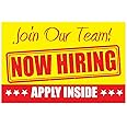 Amazon.com : NOW HIRING Apply Inside Sign – PVC size 11” x 17” Unique ...