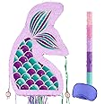 Amazon.com: WERNNSAI Foldable Mermaid Piñata - Pull String Mermaid ...