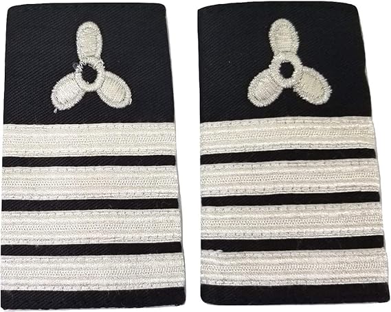 Amazon.com: BUYSTRIPES Shoulder Boards Epaulets Silver Propeller ...