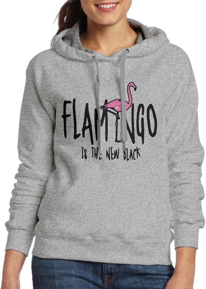Amazon.com: ACFUN Women's Pink Flamingos Hooded Sweatshirt Size XL Ash ...