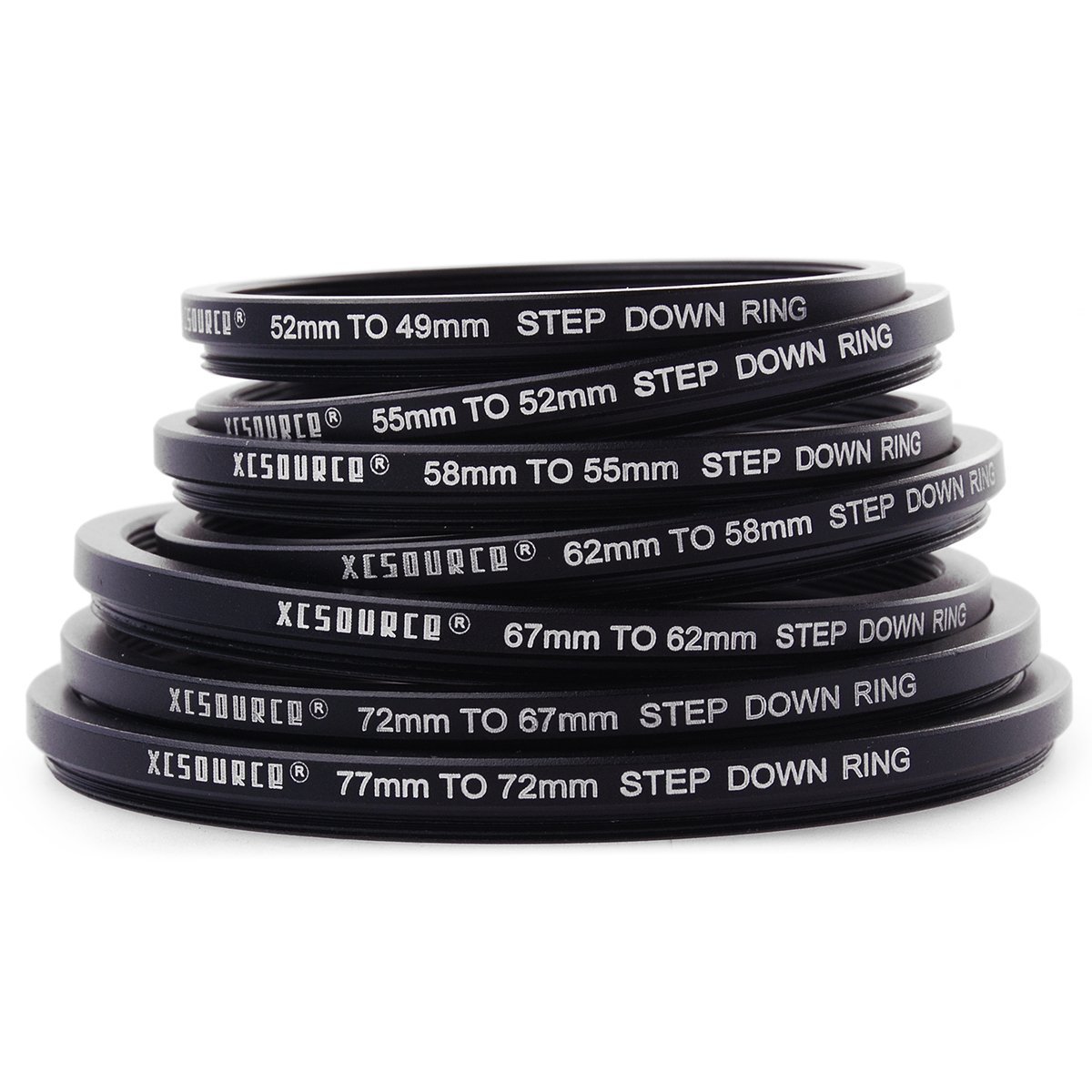 XCSOURCE® Pack of 7 Metal Step Down Rings Lens Adapter: Amazon.co.uk ...