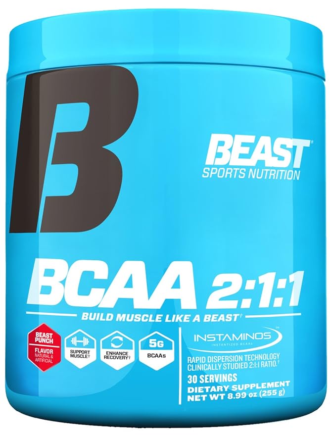 Beast Sports Nutrition – BCAA 2:1:1 – Amino Acid Supplement – Support ...