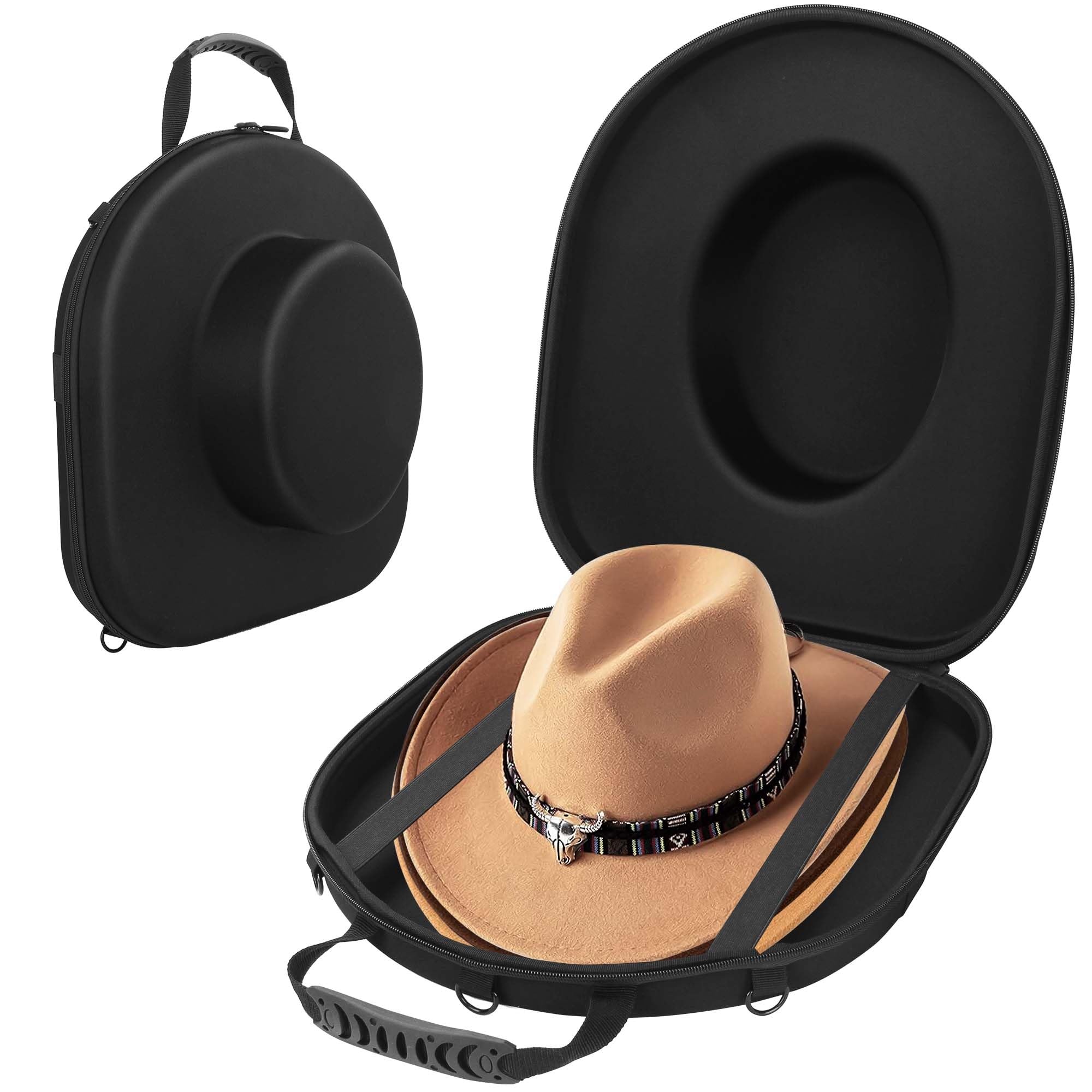 Cinati Hat Box for Travel-Crush Proof Hat Travel Case for Cowboy Hats ...