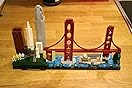 Lego 21043 Architecture San Francisco, Modell mit Golden Gate Bridge ...