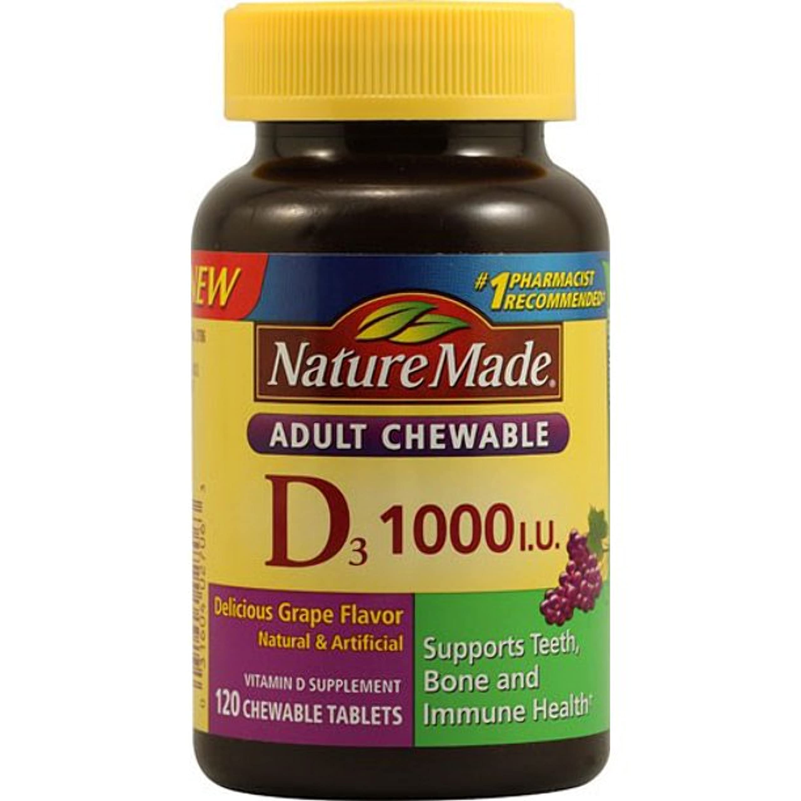 Mua Nature Made Adult Chewable D3 1000 IU Grape Flavored Tablets, 240 ...