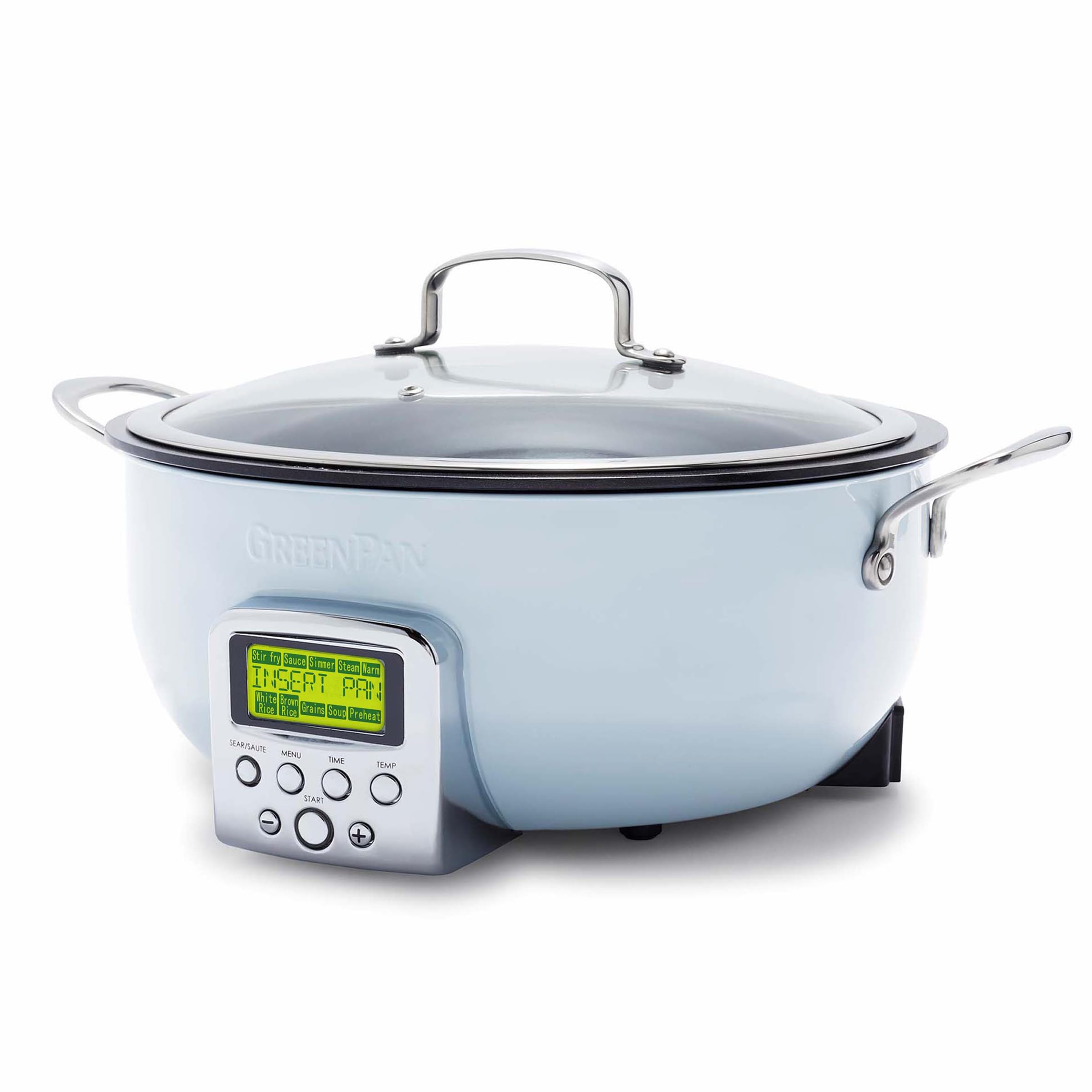 GreenPan Elite Essential Smart Electric 6QT Skillet Pot,Sear Saute Stir ...