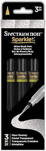 Spectrum Noir Sparkle Glitter Brush Pen Clear Overlay, 3 Piece: Amazon ...