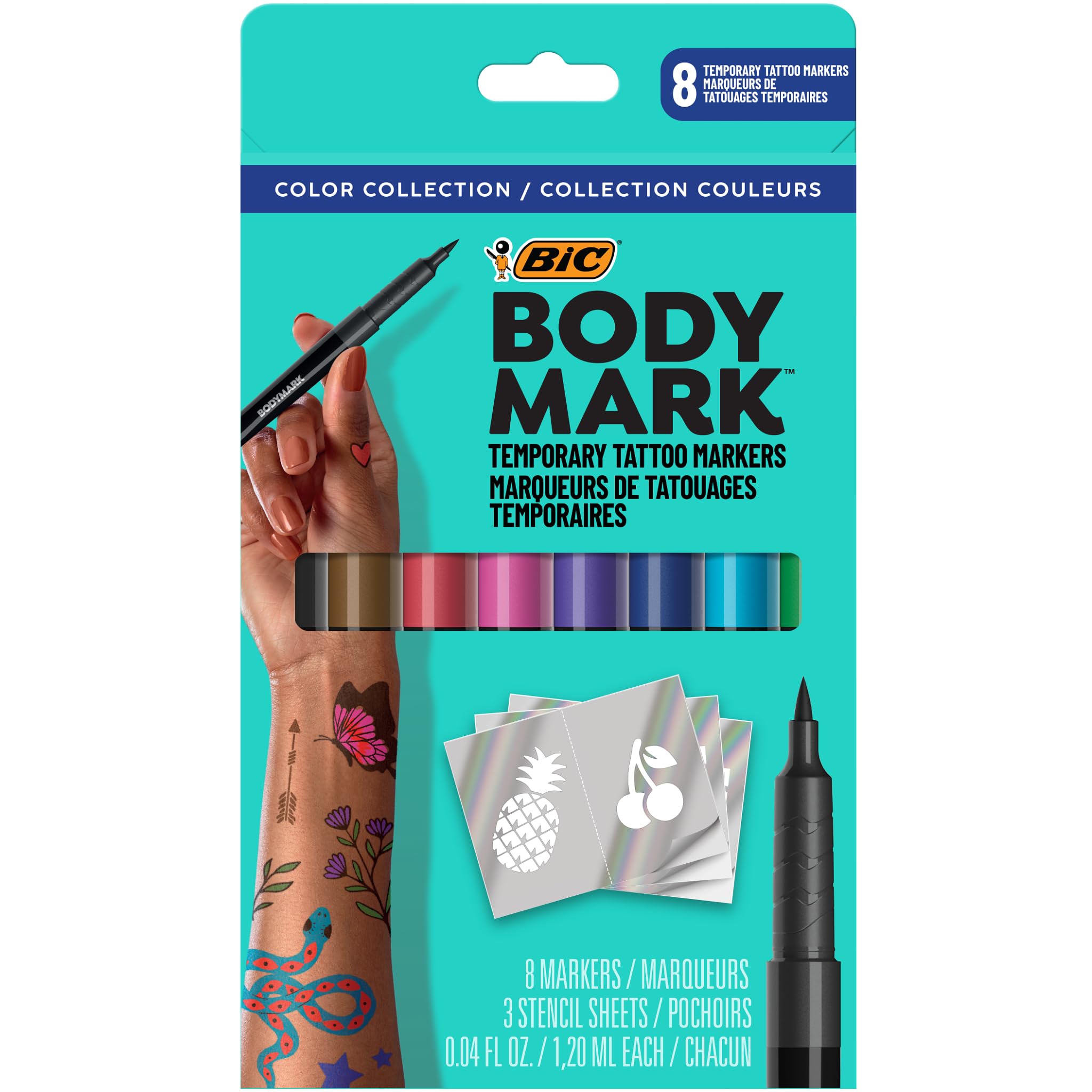 Mua BodyMark Temporary Tattoo Markers for Skin, Color Collection ...