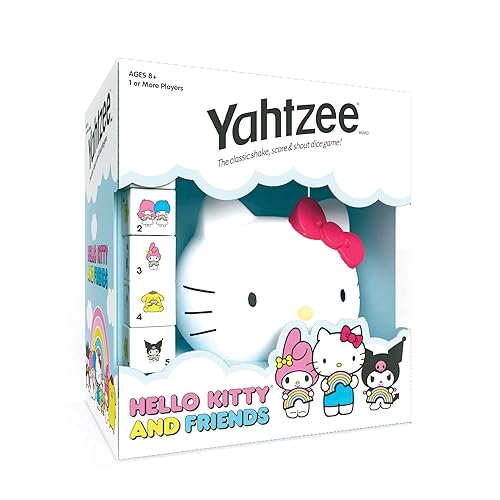 YAHTZEE: Hello Kitty and Friends, Collectible Head Dice Cup, Classic ...