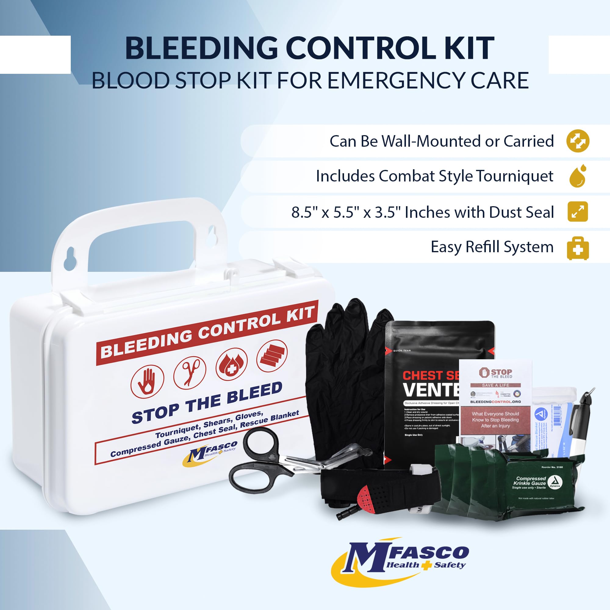 Mua MFASCO Bleeding Control Kit, Compressed Gauze, Chest Seal, Portable ...