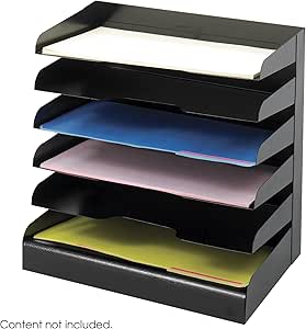Amazon.com : Safco Model 6-Tier Tray, Legal Size, Black (3132) : Office ...