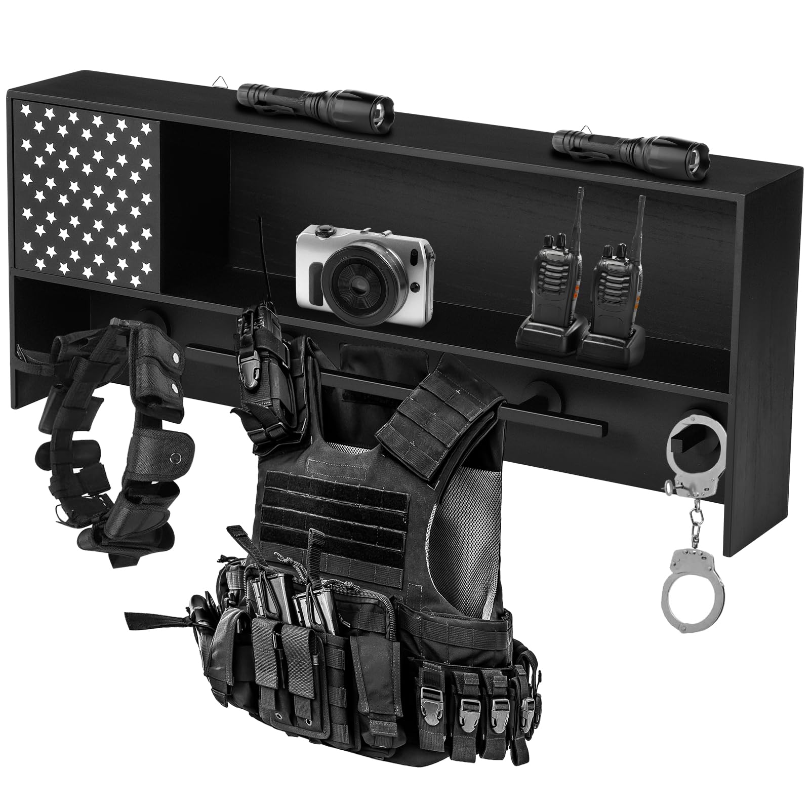 CroBlissful Police Gear Rack Police Vest Hanger with Hooks Tactical ...