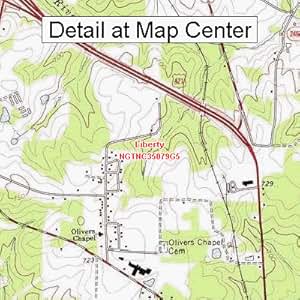 Amazon.com : USGS Topographic Quadrangle Map - Liberty, North Carolina ...