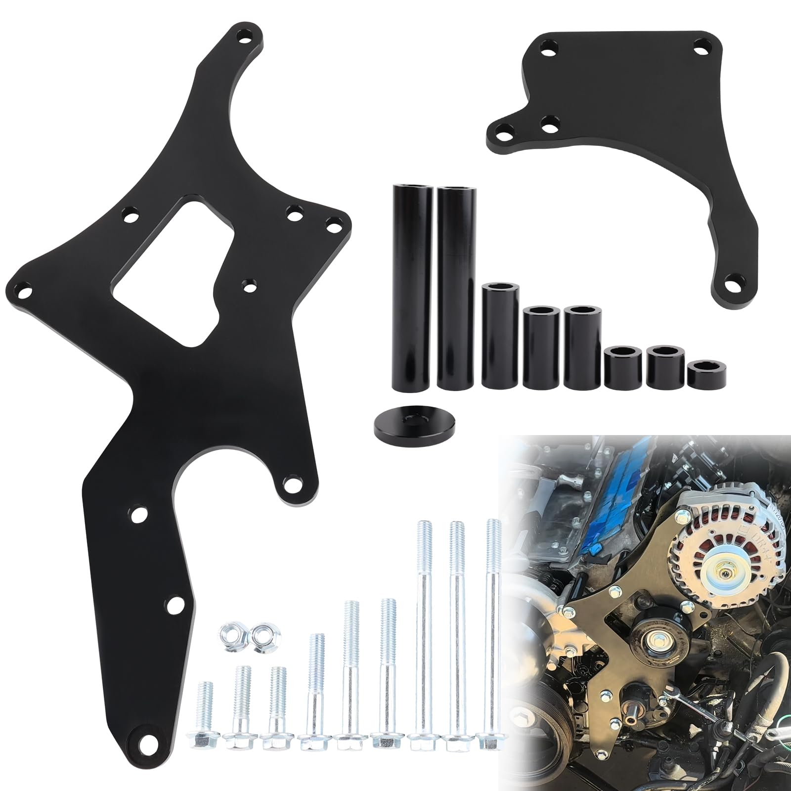 RiAiCiING LS Engine Serpentine Bracket Alternator Power Steering Pump ...