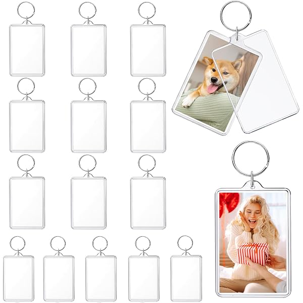 Personalized Keychain Gift ZZYFGH Photo Keychain Picture Frame ...