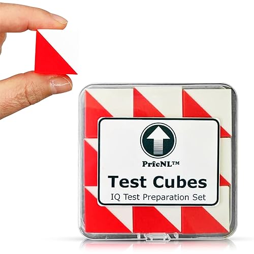 PrfcNL IQ Test Cubes (Red and White) – 9 Kohs Cubes, Practice for Block ...
