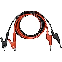 AST Labs Test Lead Banana Plug Stackable to Alligator Clip Heavy Duty ...