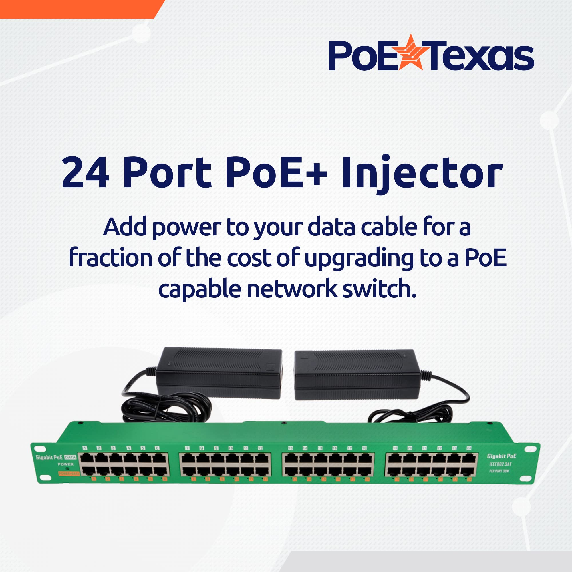 Mua PoE Texas 24 Multi Port IEEE 802.3at PoE+ Injector - Gigabit Data ...