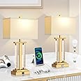 Lovlast Gold Lamps Set of 2, 3-Way Lighting Modes Bedside Gold Lamps ...