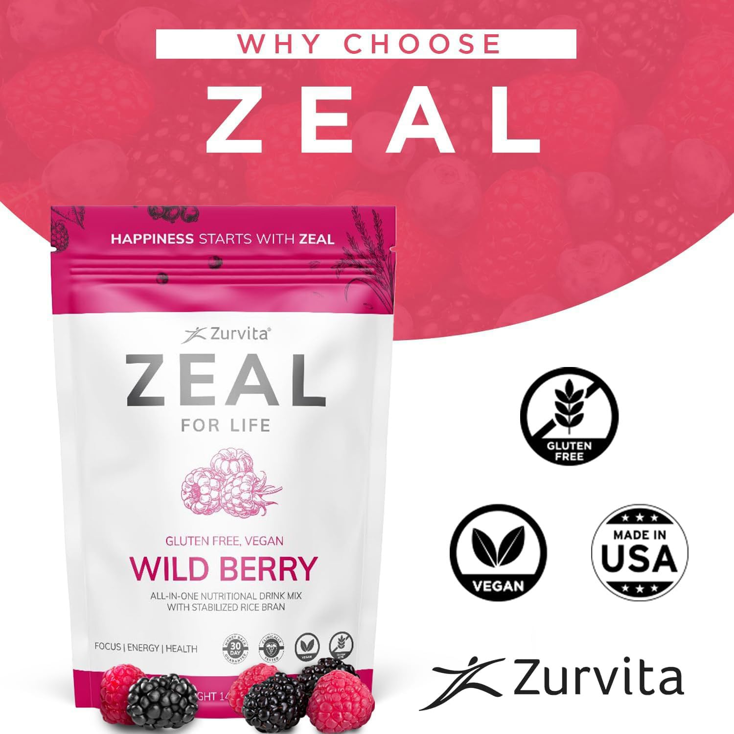 Mua Zurvita Zeal for Life 30-Day Wellness Bag - Wild Berry Flavor ...