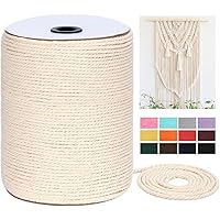Amazon.com: GOHOHOF Macrame Cord 2mm x 382yards Natural Macrame Cotton ...