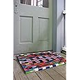 Amazon.com: Kalalou Reclaimed Flip-Flop Door Mat Rectangle Welcome Mat ...