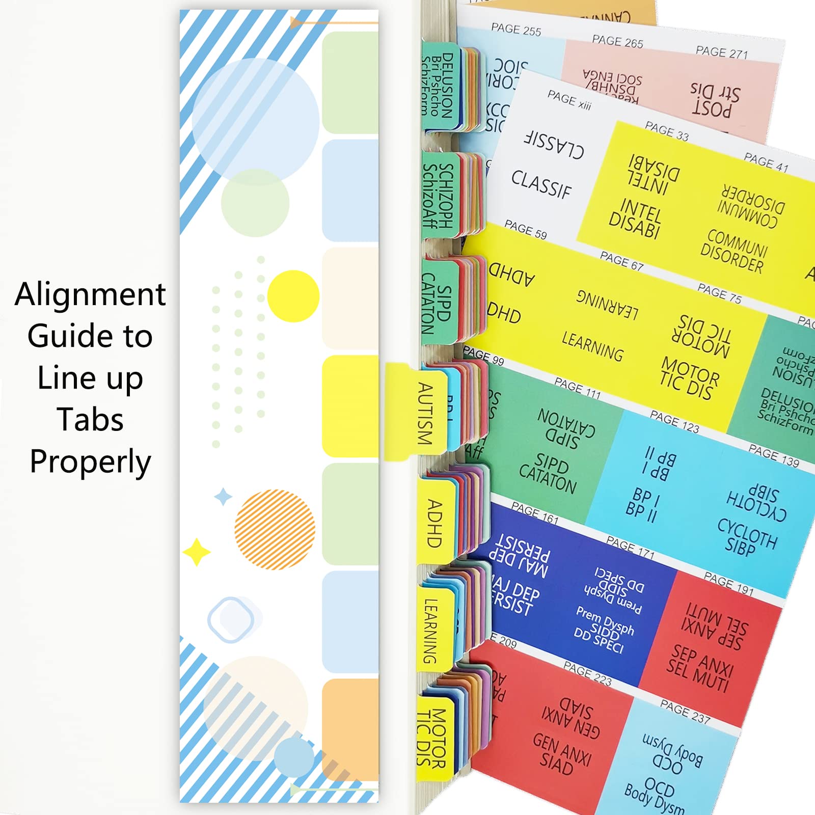 Mua Index Tabs for DSM-5, Color-Coded and Laminated, with 11 Blank Tabs, Alignment Guide and ...