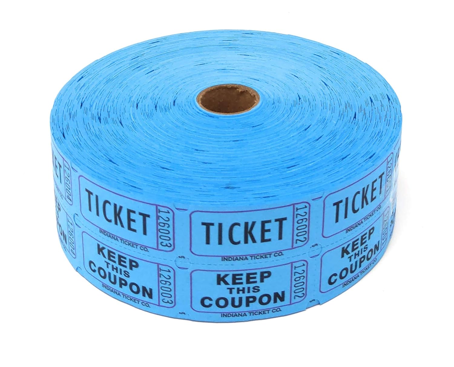 PM Company 59004 Consecutively Numbered Double Ticket Roll, Blue, 2000 ...