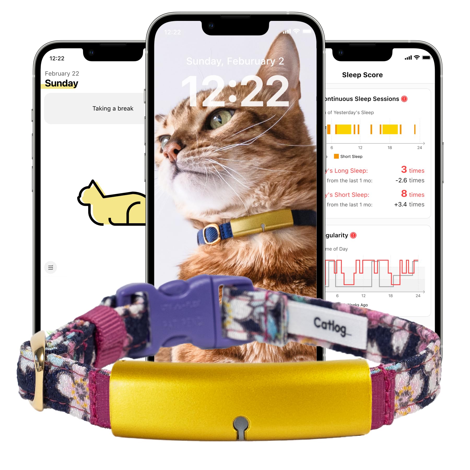 Catlog Health Tracker for Cats - Smart Cat Collar with Safety Breakaway ...
