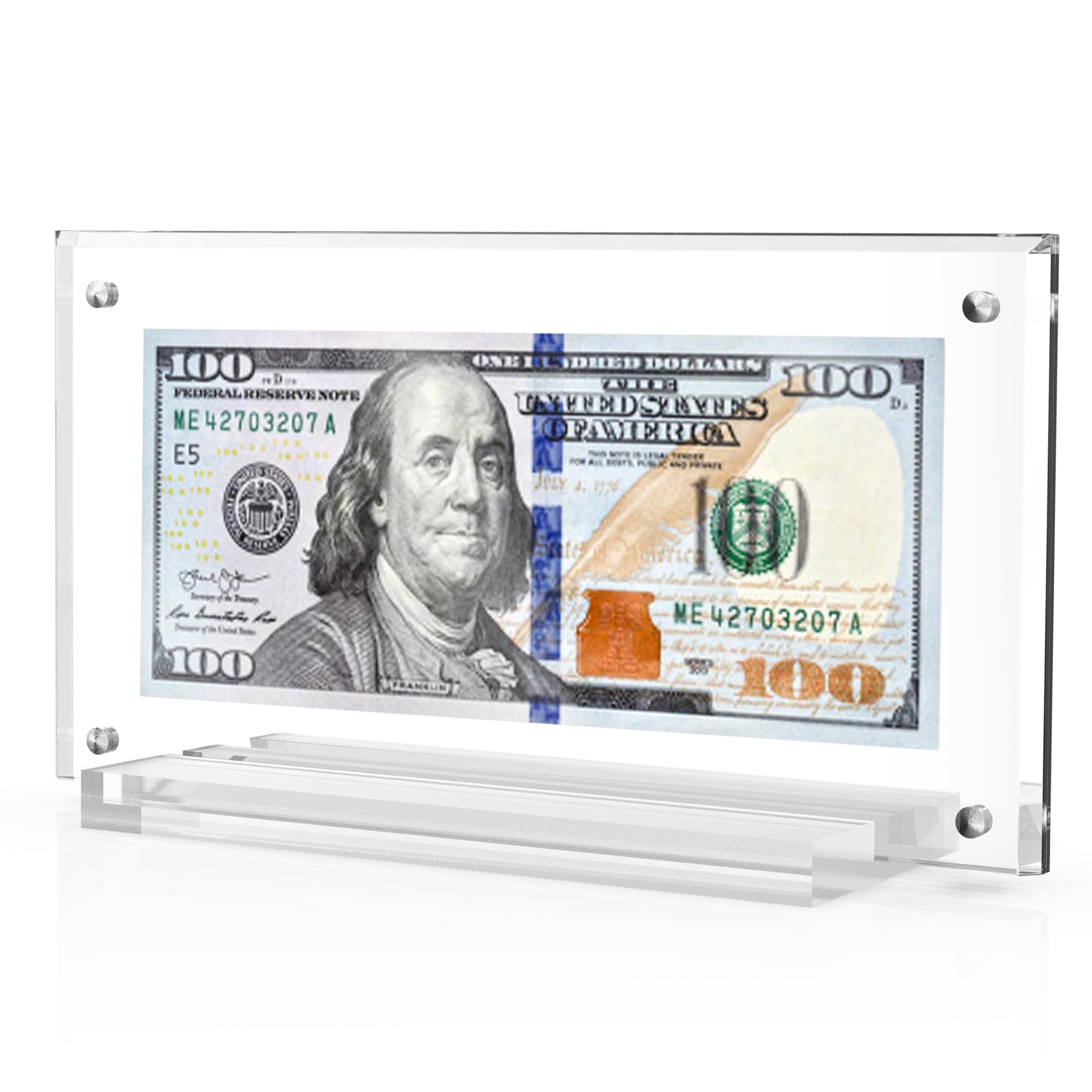 PONNOR Dollar Bill Frame, Acrylic Currency Display Holder Money Frame ...