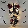 Amazon.com : DAZONGE Halloween Decor, Floral Skeleton Torso for ...