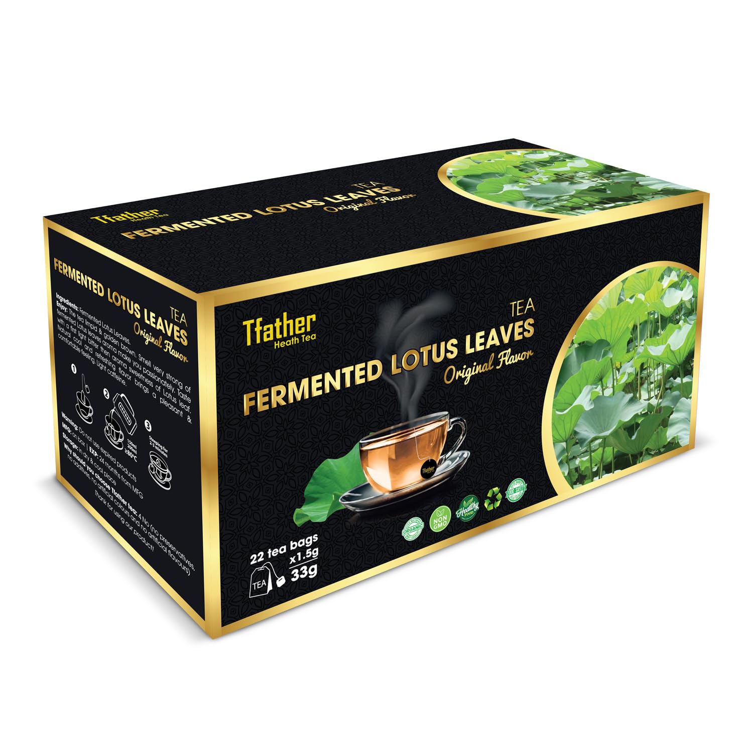 Mua 22 Fermented Lotus Leaves Tea Bags with dipping String – Lotus ...