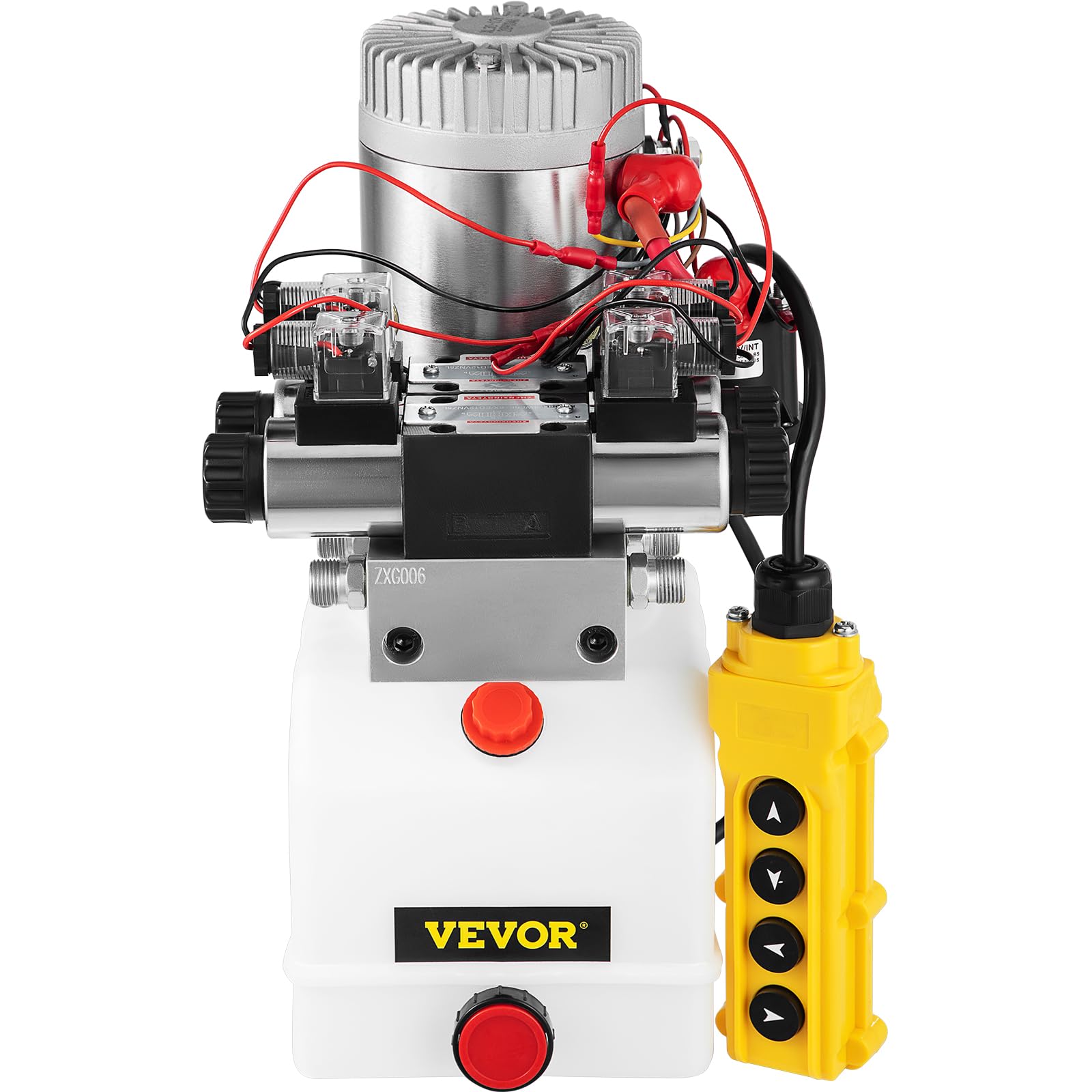VEVOR Hydraulic Pump Double Acting 4 Way Hydraulic Power Unit Double ...
