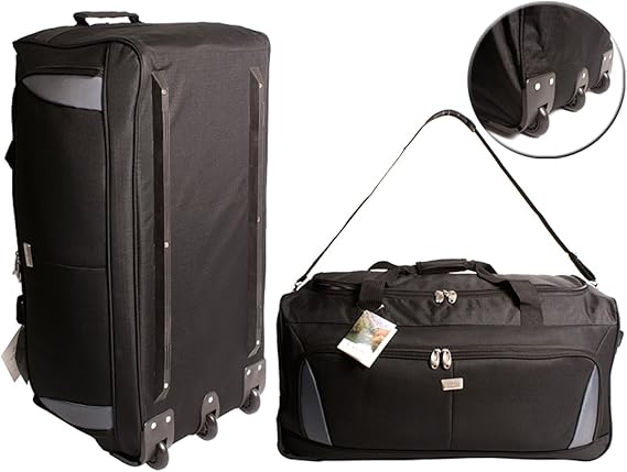 Extra Large Heavy Duty Wheeled Travel Holdall Festival Holiday Duffle ...