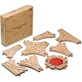 Amazon.com: SainSmart Jr. Wooden Train Track 8pcs, Track Expansion ...