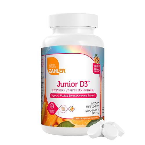 Zahler Junior D3 Vitamins 1000 IU - for Kids - Vitamin D for Kids to ...