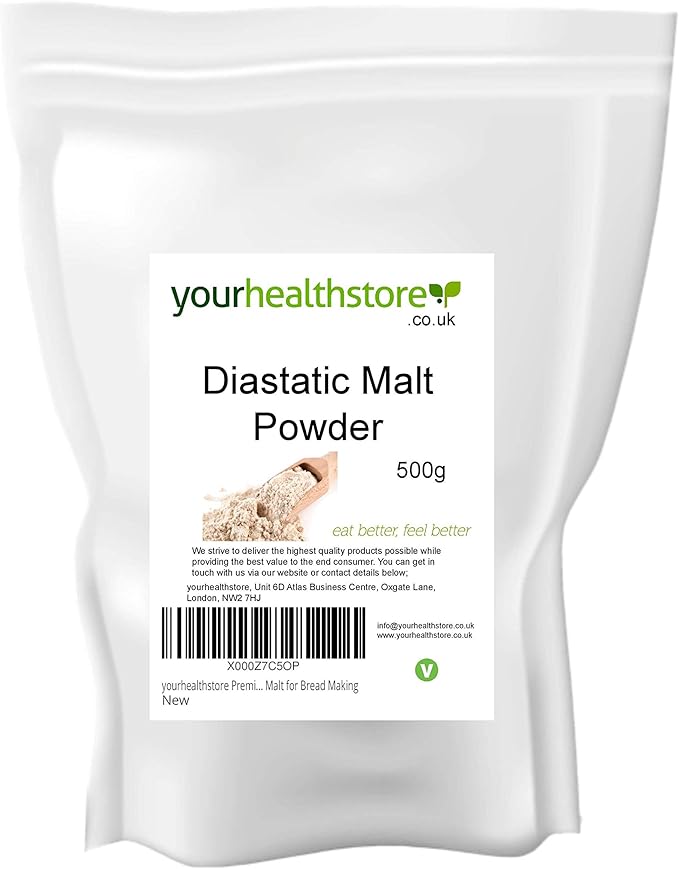 yourhealthstore Premium Diastatic Malt Powder 500g Barley Malt for ...