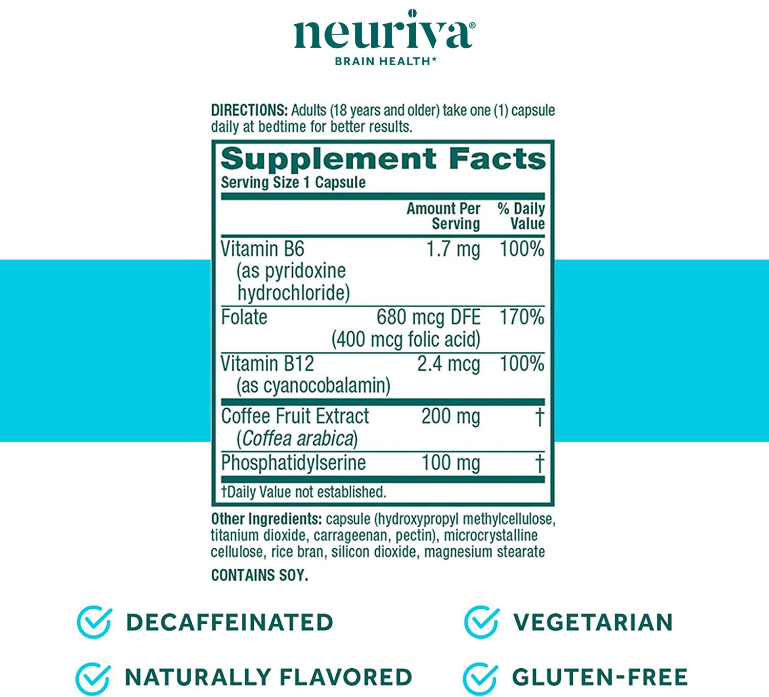 Mua NEURIVA Nootropic Brain Support Supplement Plus Capsules (30ct Bottle) Phosphatidylserine ...