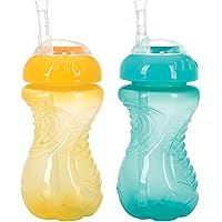 Amazon.com : Nuby No-Spill Cup with Flex Straw, 10 Ounce, Colors May Vary : Sippy Cups : Baby